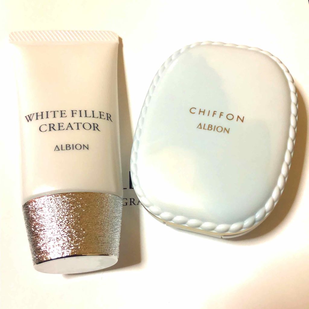 Albionアルビオン スノー ホワイト シフォンとalbionアルビオン ホワイトフィラー クリエイターが相性抜群!ファンデ&下地の人気
