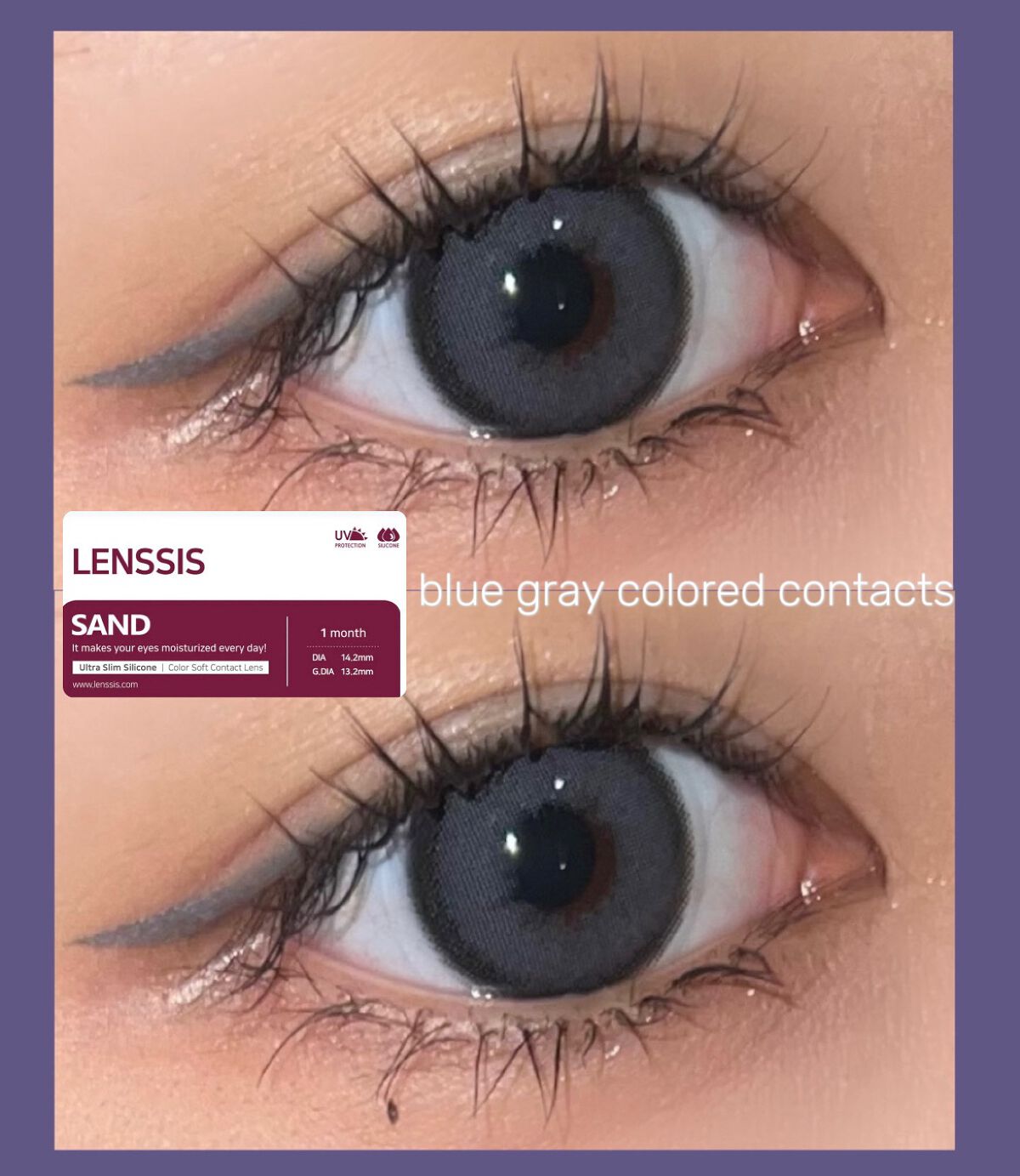 サンドシリーズ|lenssisのカラコンレポ・着画口コミ 最近のお気に入りカラコン🩶 黒目でもしっかり発色 By Yui🫐乾燥肌10代