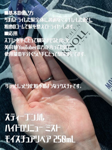 【試してみた】ハイドロリニュー ミスト モイスチュアリペア スティーブンノル ニューヨークの効果・髪質別の口コミ・レビュー Lips