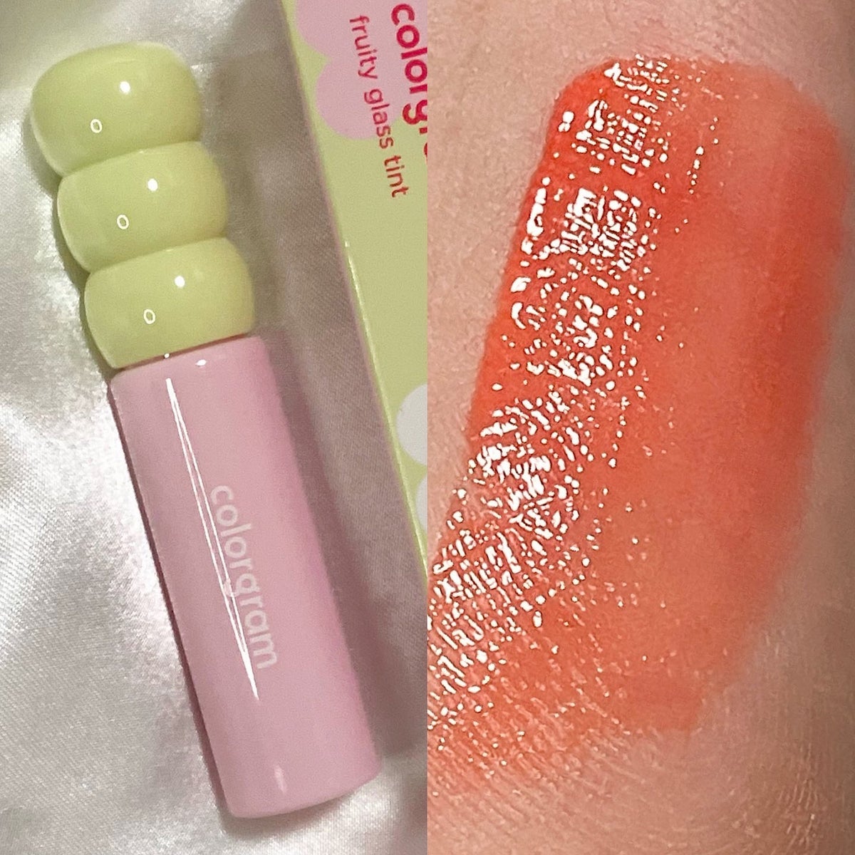 タンフルグラスティント|colorgramは落ちないのか?色持ちに関する口コミ 【pr】 飴玉のような艶うるっぷるっと仕上がる🥹🍬