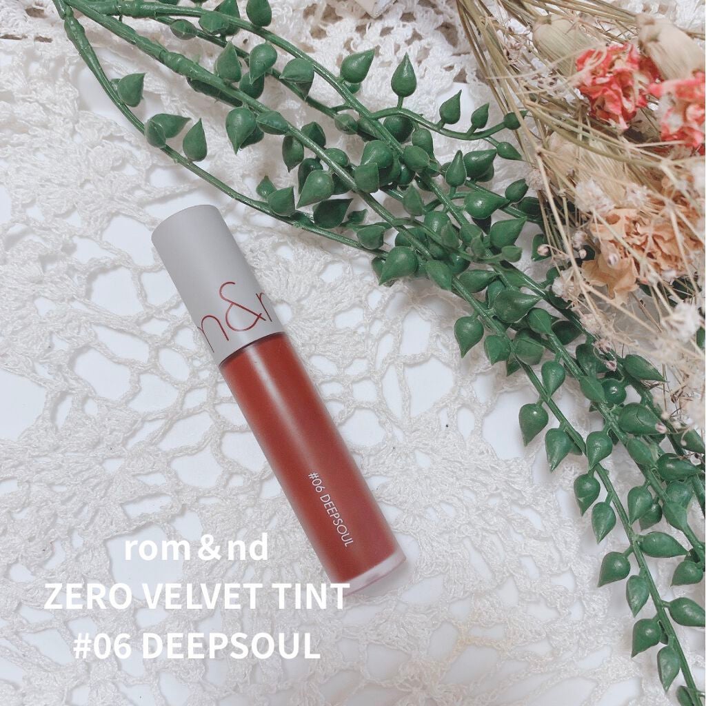 ゼロベルベットティント|romandndは落ちないのか?色持ちに関する口コミ 06 Deepsoulはレッドブラウンの中にオレンジ味を感じる色