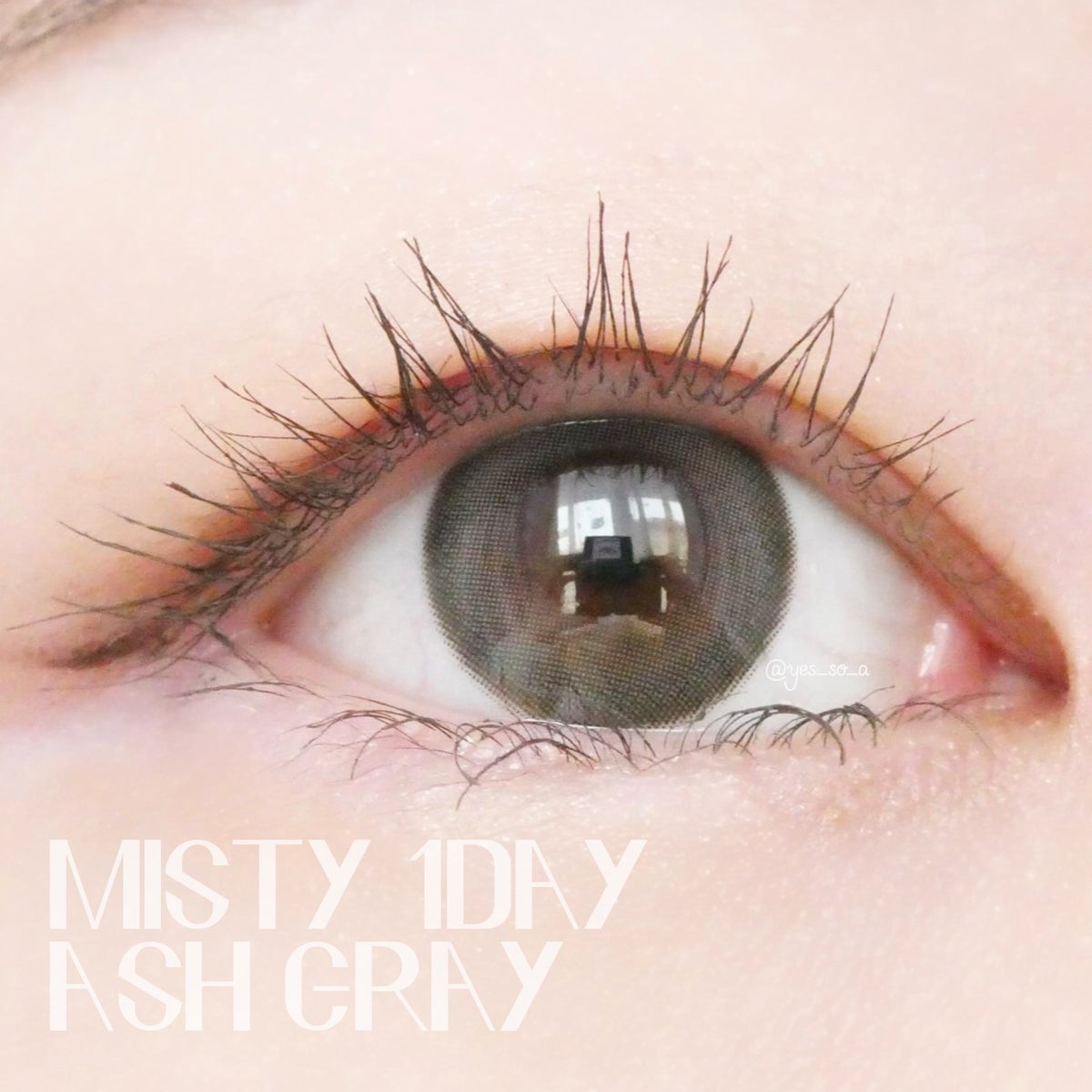 【2024年冬新作カラーコンタクトレンズ】ミスティワンデー|olensのカラコンレポ・着画口コミ Misty1dayashgray