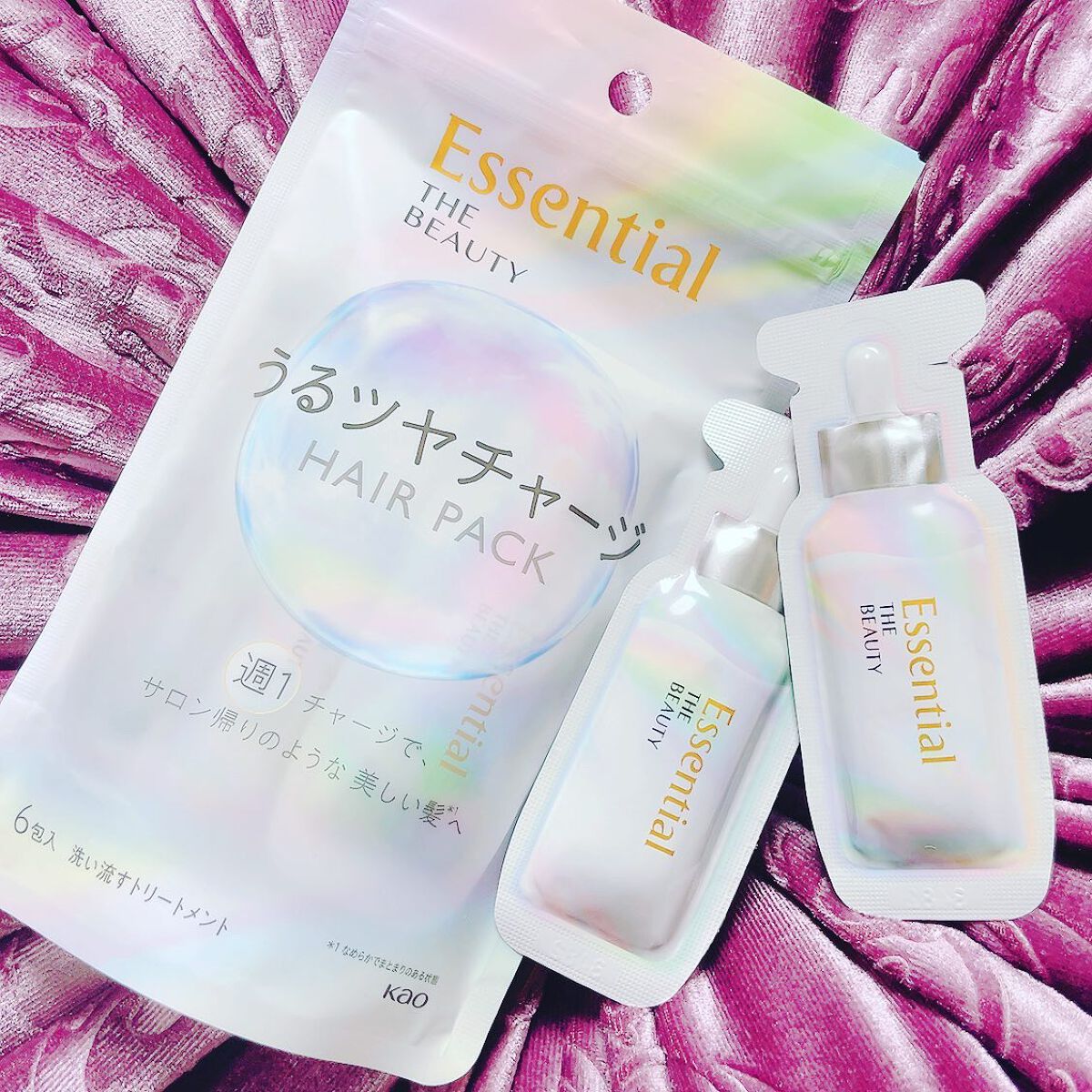 ザビューティ うるツヤチャージヘアパック|エッセンシャルの口コミ 4月発売の使い切りパウチタイプのヘアパック By にあぽん混合肌30