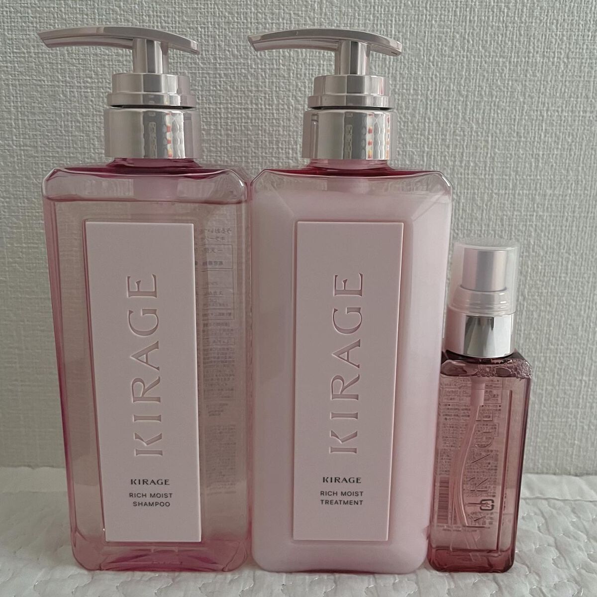 キラージュのヘアケア・スタイリング リッチモイスト ヘアオイル他、2商品を使った口コミ Koseのツヤ出し特化の新ヘアケアブランド♥️