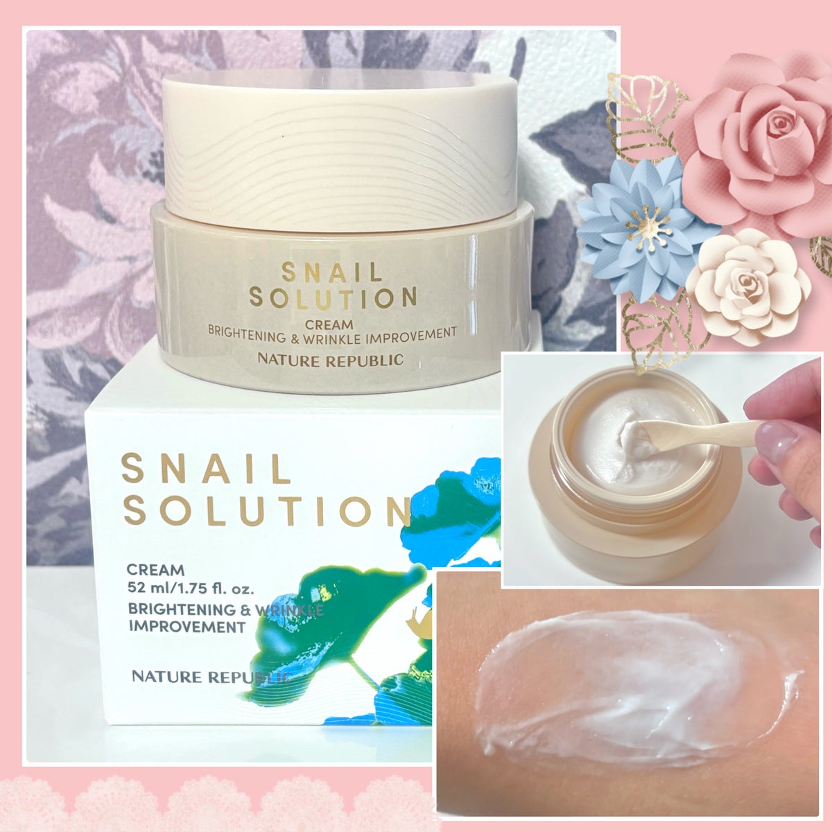 【2024年冬新作フェイスクリーム】スネイルソリューションクリーム|ネイチャーリパブリックの口コミ Snail Solution