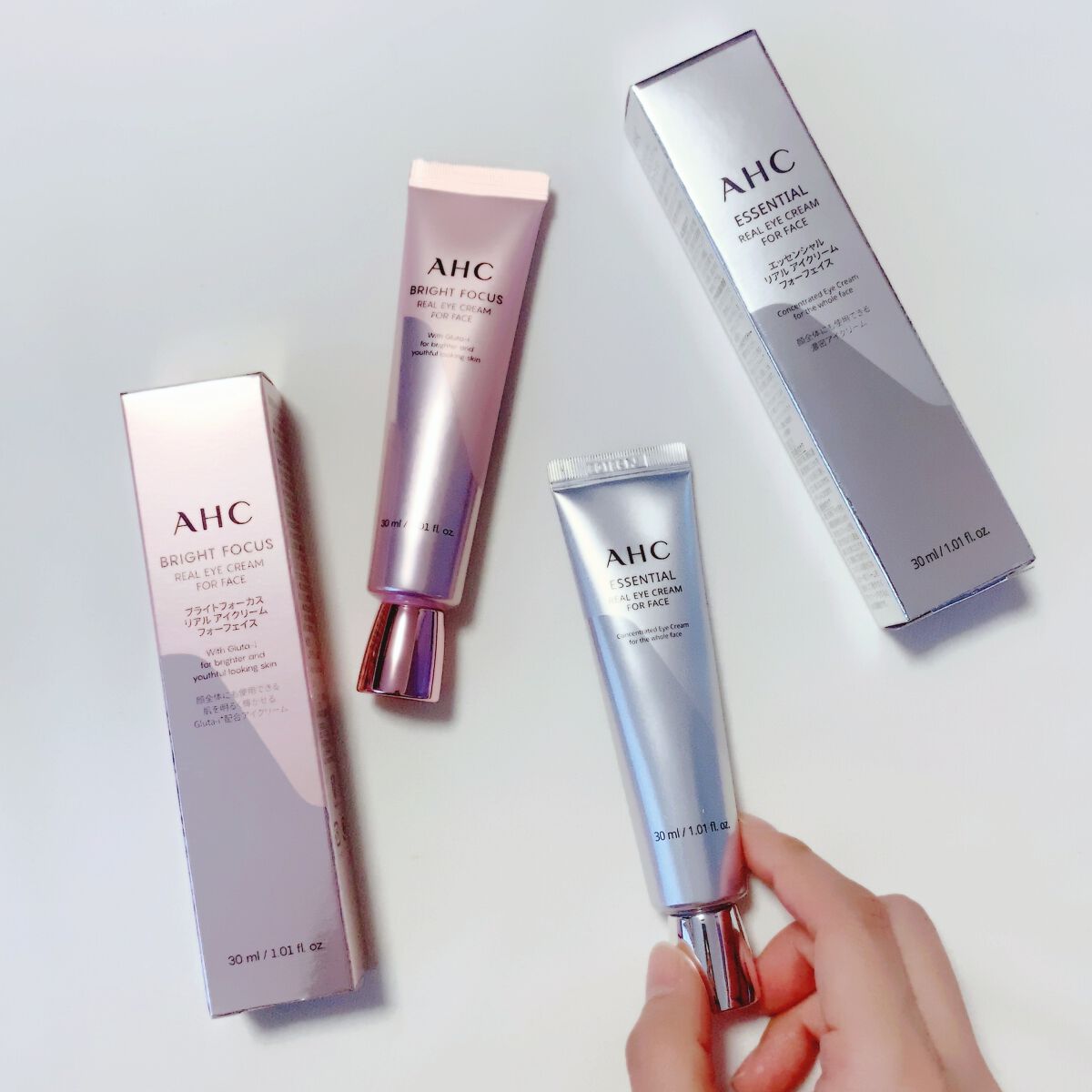 Ahcのアイケア・アイクリーム ブライト フォーカス リアル アイクリーム フォーフェイス他、1商品を使った口コミ Ahc エッセンシャル