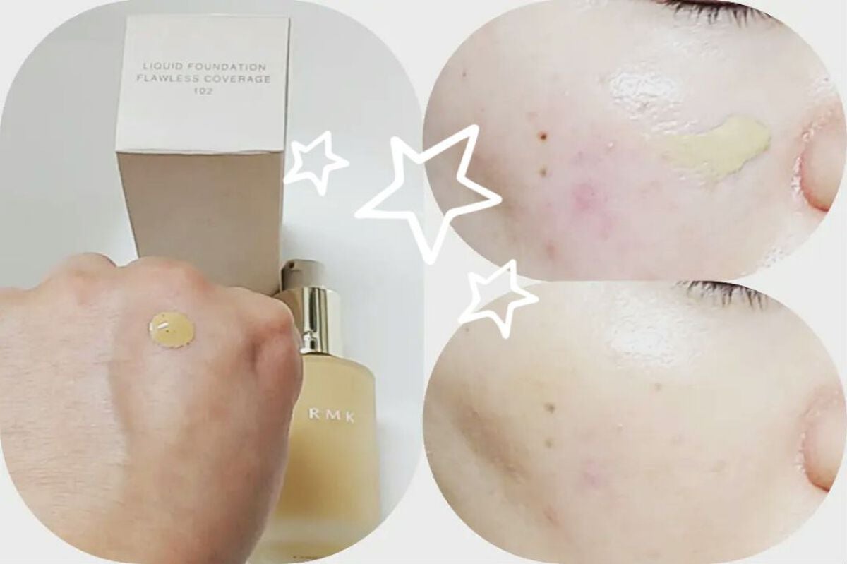 Rmk リクイドファンデーション フローレスカバレッジ|rmkの使い方を徹底解説 色「102」 テクスチャー、みずみずしく軽やかな