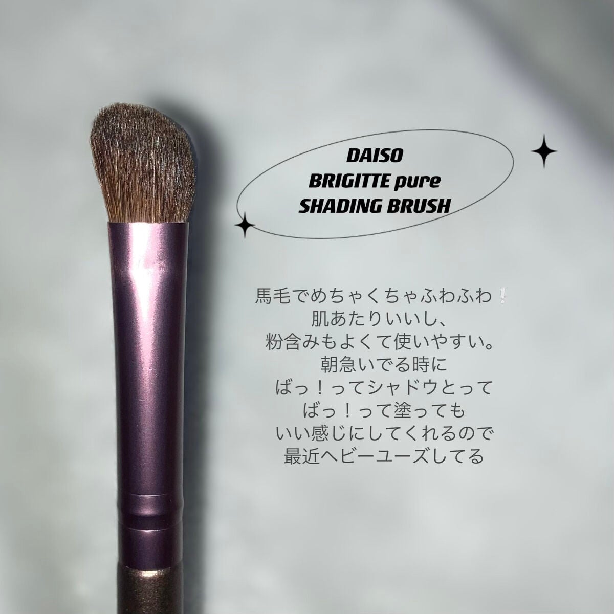メイクブラシ 馬毛|daisoの口コミ 超優秀!100均で買えるおすすめ化粧小物!ダイソーで買える神ブラシ/ By Zorro混合肌