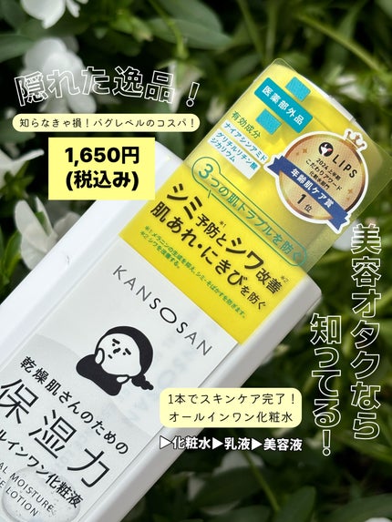 【試してみた】乾燥さん 乾燥さん 薬用しっとり化粧液【医薬部外品】の効果・肌質別の口コミ・レビュー Lips