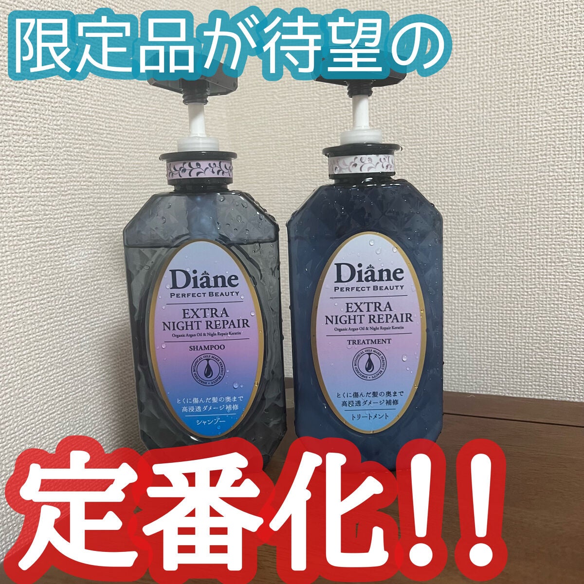 【限定シャンプー・コンディショナー】エクストラナイトリペア シャンプー&トリートメント シャンプー And トリートメント 本体セット|ダイアンの