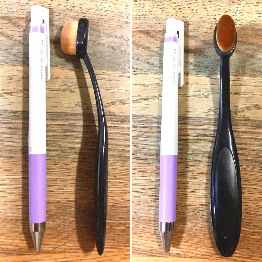 歯ブラシ型メイクブラシ|セリアの口コミ 超優秀!100均で買えるおすすめメイクブラシ!前からこんなフェイスブラシが欲しかった! By