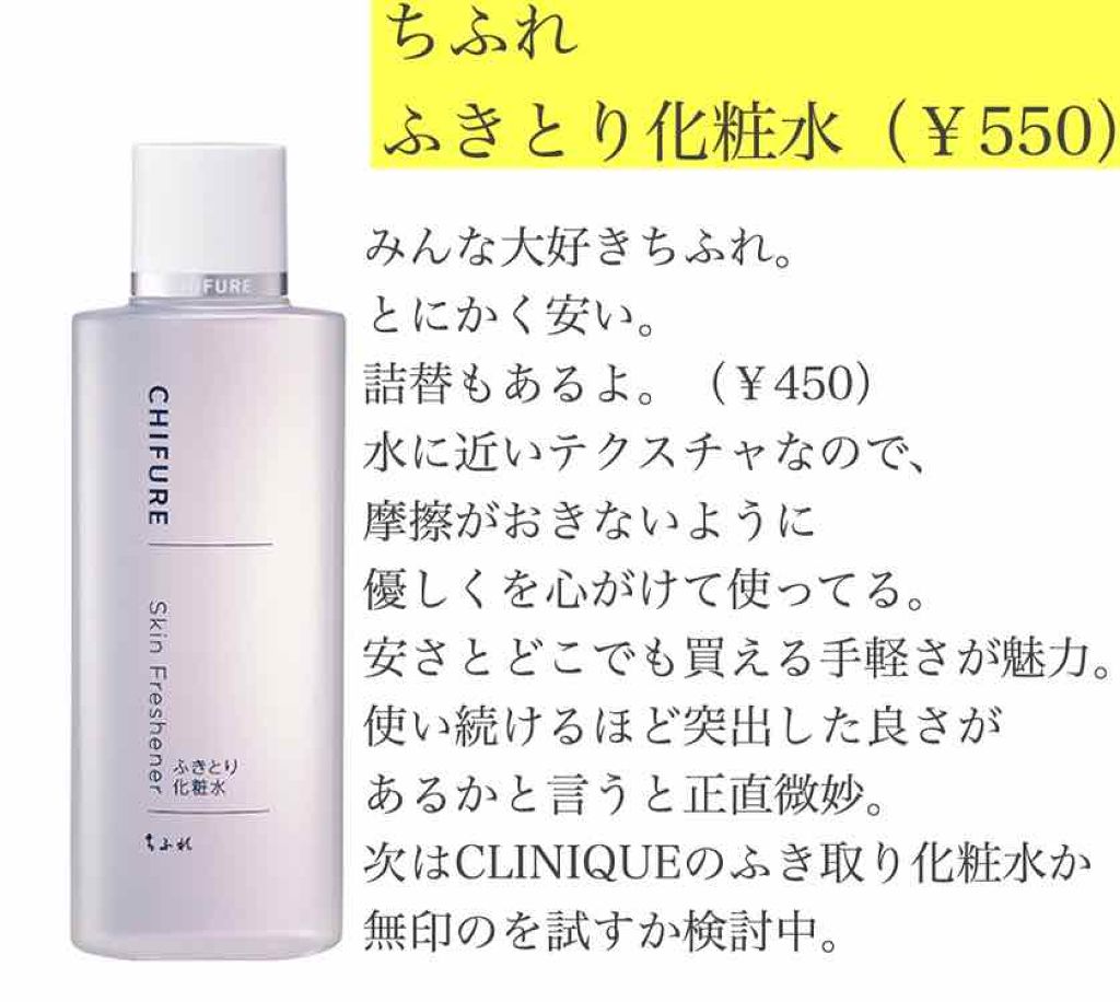 ふきとり化粧水|ちふれの口コミ スキンケアメモ Panasonicのイオ By かわうそ混合肌30代前半 Lips