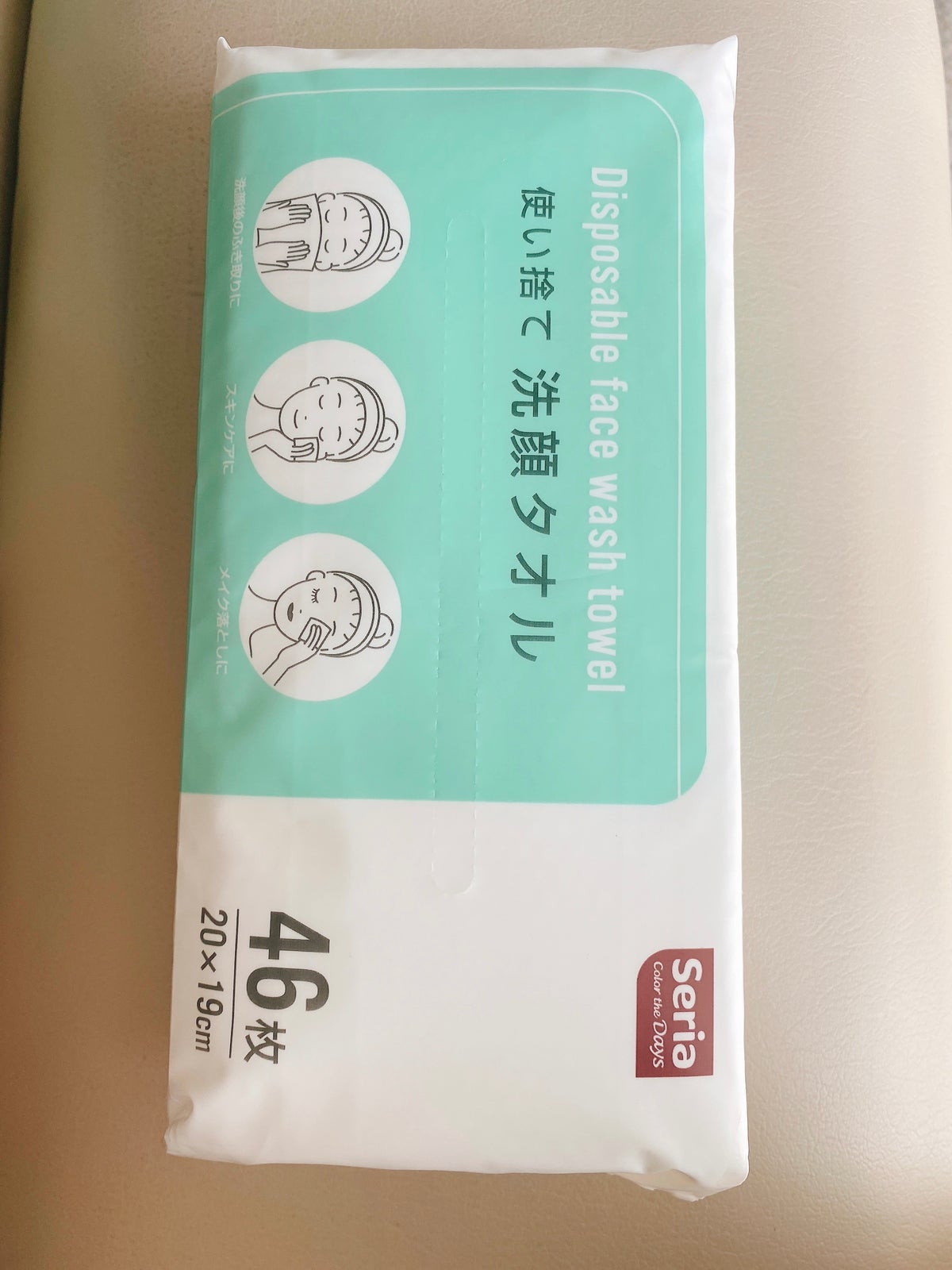 使い捨て洗顔タオル|セリアの口コミ 超優秀!100均で買えるおすすめスキンケアグッズ!セリア 使い捨て洗顔タオル 46枚入り By