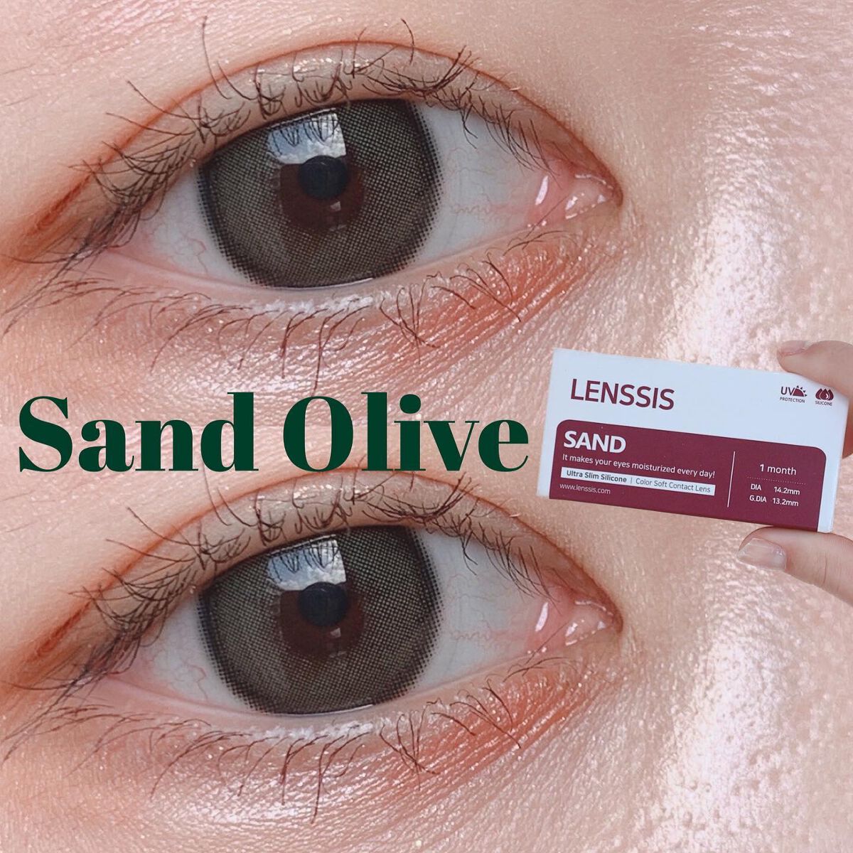 サンドシリーズ|lenssisのカラコンレポ・着画口コミ Sand Olive 大人っぽいデイリー使いしやすいカラコンです🫒 By
