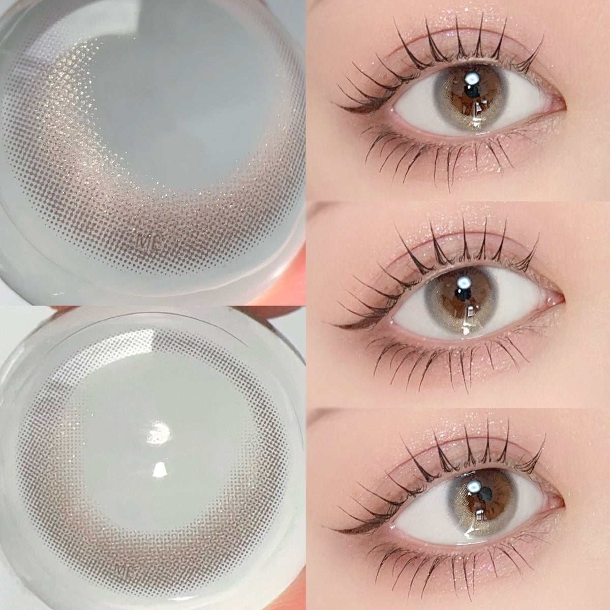 ヌンムルグレー|lensmeのカラコンレポ・着画口コミ Lens Me ホロリス ラメ入りパールシリーズ By り乾燥肌