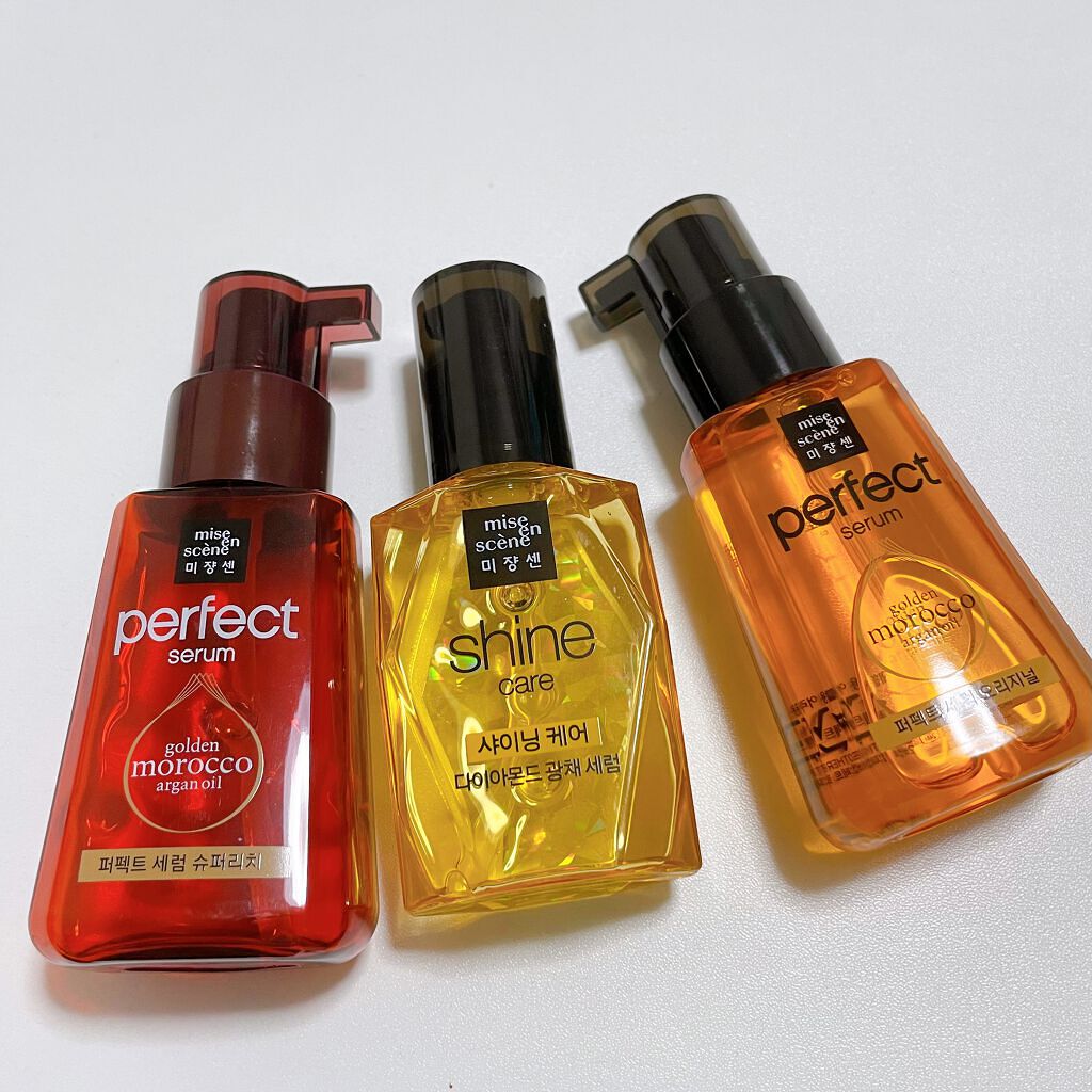 Miseensceneのヘアオイル パーフェクト セラム オリジナル他、2商品を使った口コミ ⠀ 𓇠 ミジャンセン ヘアオイル 𓇠 By