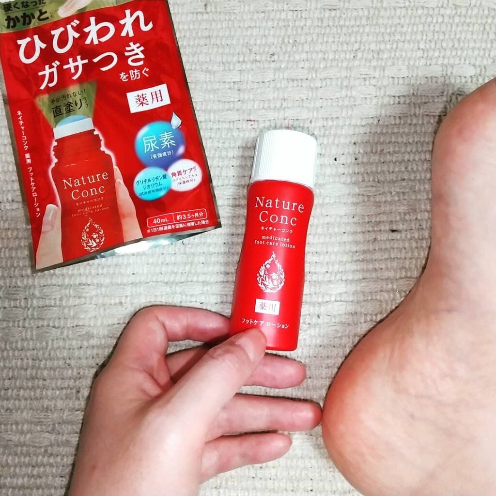 ネイチャーコンク薬用フットケアローション|ネイチャーコンクの口コミ ふたをあけてスポンジ部分をかかとに塗るだけの By 夢川るり子普通肌