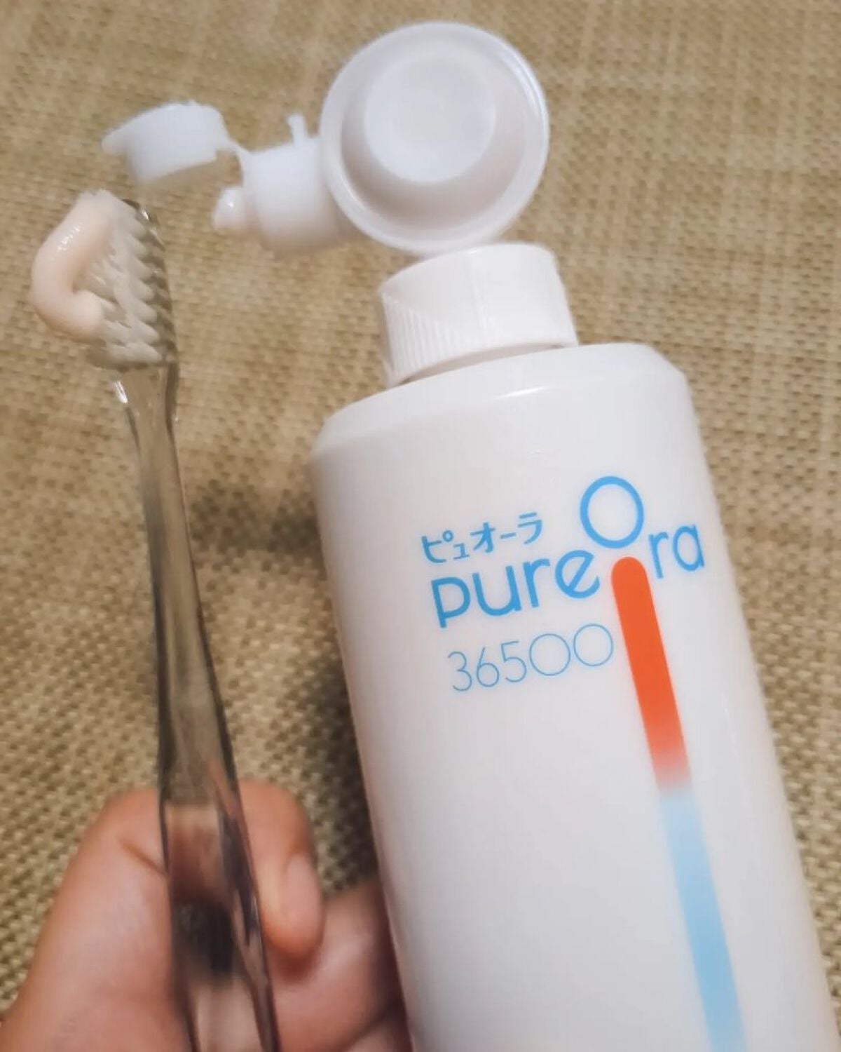 Pureora36500 薬用ハグキ高密着クリームハミガキ 本体 115g|ピュオーラの口コミ「 歯磨き粉の辛いのが苦手な人にもオススメでき