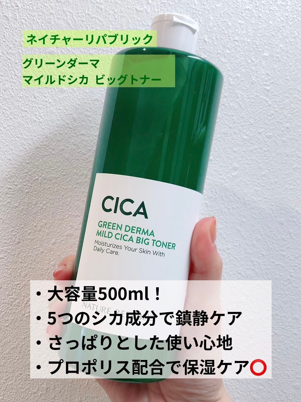 グリーン ダーマcicaビックトナー|ネイチャーリパブリックの口コミ「混合肌におすすめの化粧水!たっぷり大容量のトナー。 メガ割で購入しようと