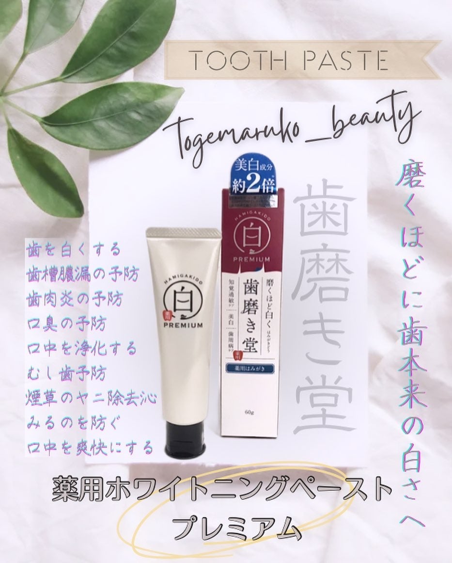 歯磨き堂 薬用ホワイトニングペースト プレミアム|歯磨き堂の効果に関する口コミ 歯磨き堂 薬用ホワイトニングペースト プレミアム By