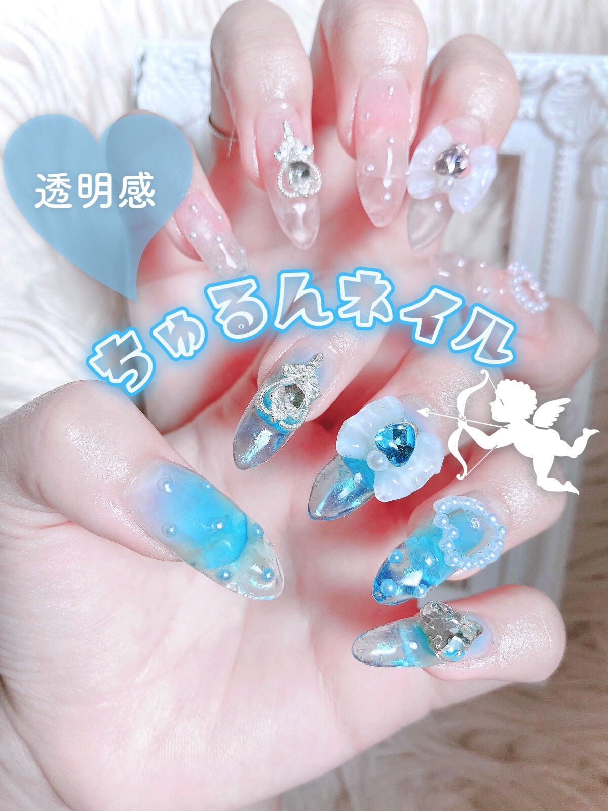 Shein・lalonaのネイル・ネイルケアを使った口コミ 透けるエメラルドグリーン💎👗/ By Liii 乾燥肌20代前半 Lips