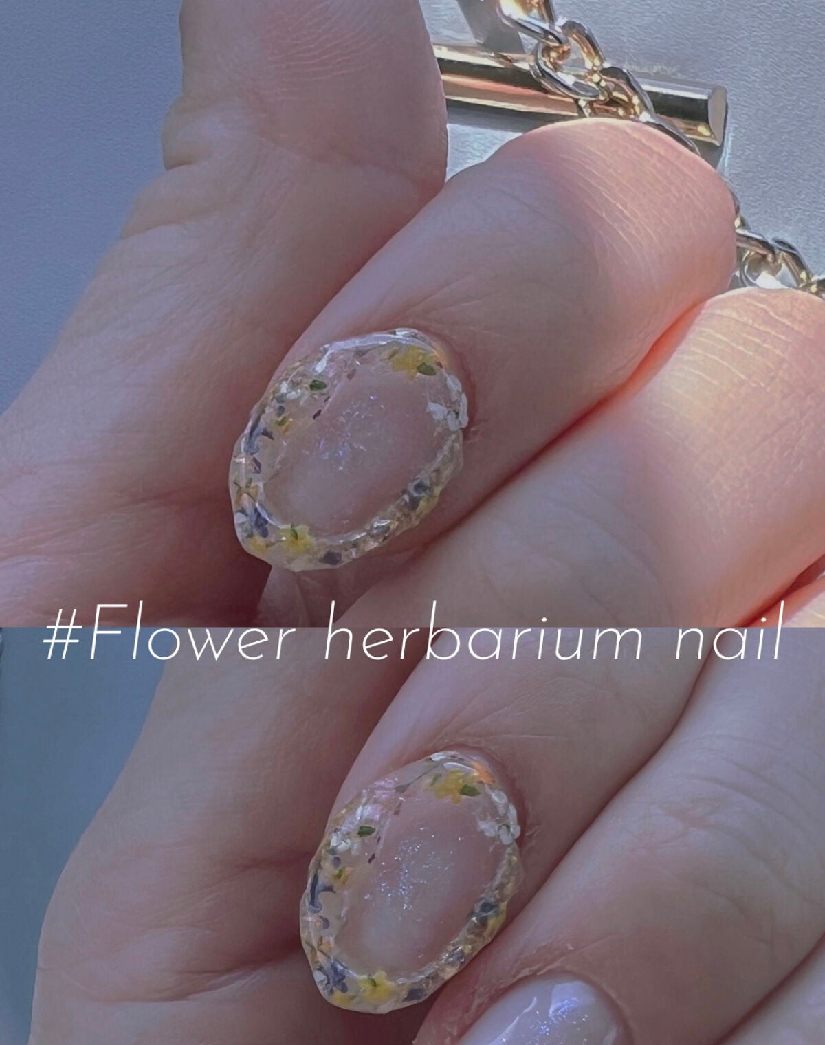 キャンドゥ・セリアのネイル・ネイルケアを使った口コミ クレイジェルに お花を💐閉じ込めた By 七福乾燥肌40代後半 Lips
