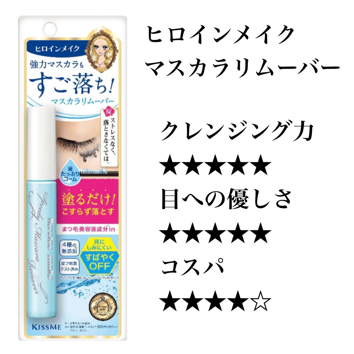 スピーディーマスカラリムーバー|ヒロインメイクの口コミ 今までずっとcanmakeのリムーバーを By うんさん混合肌20代前半