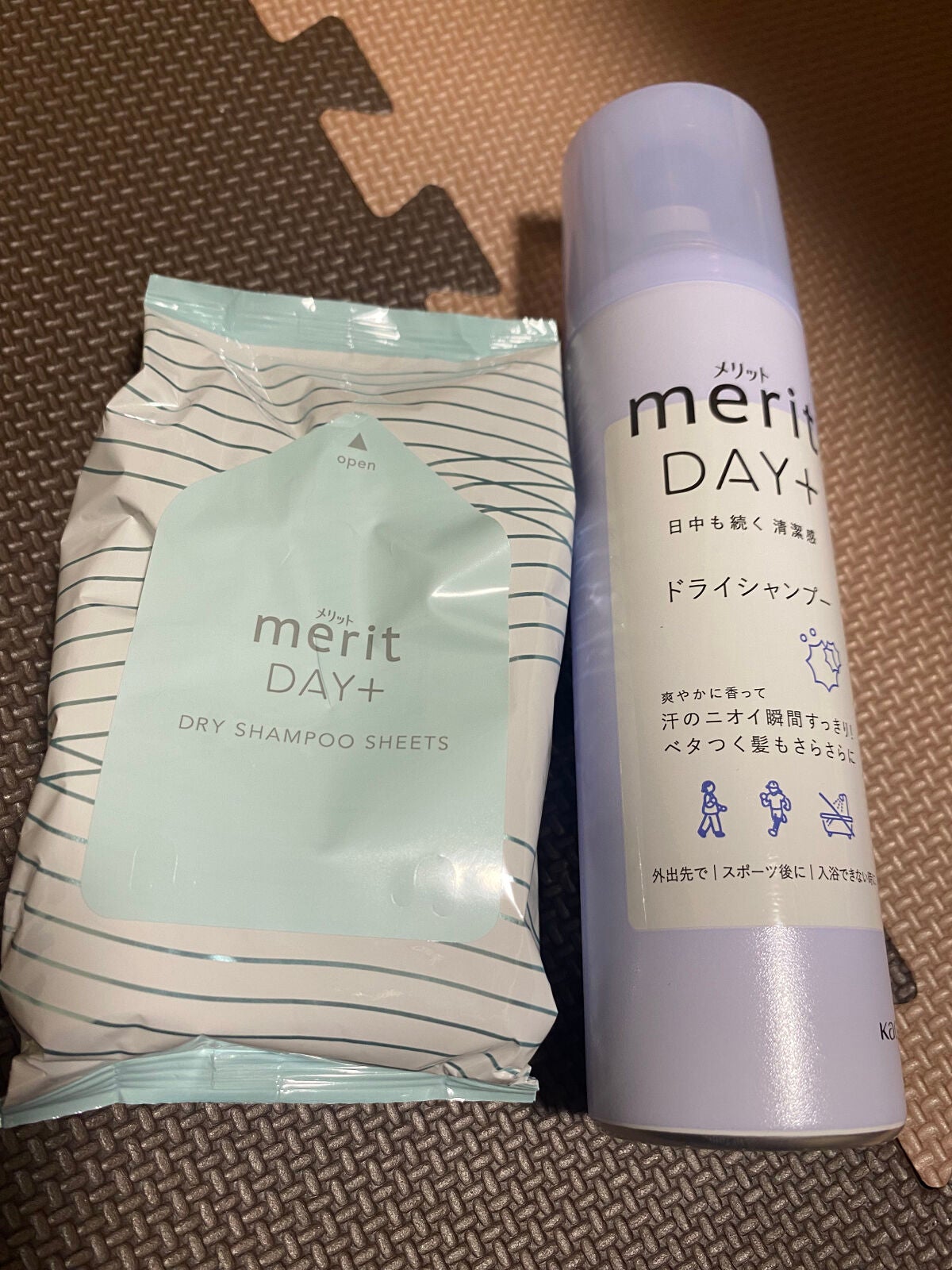 メリットのドライシャンプー メリットday ドライシャンプーシート他、1商品を使った口コミ 提供していただきました。メリットday