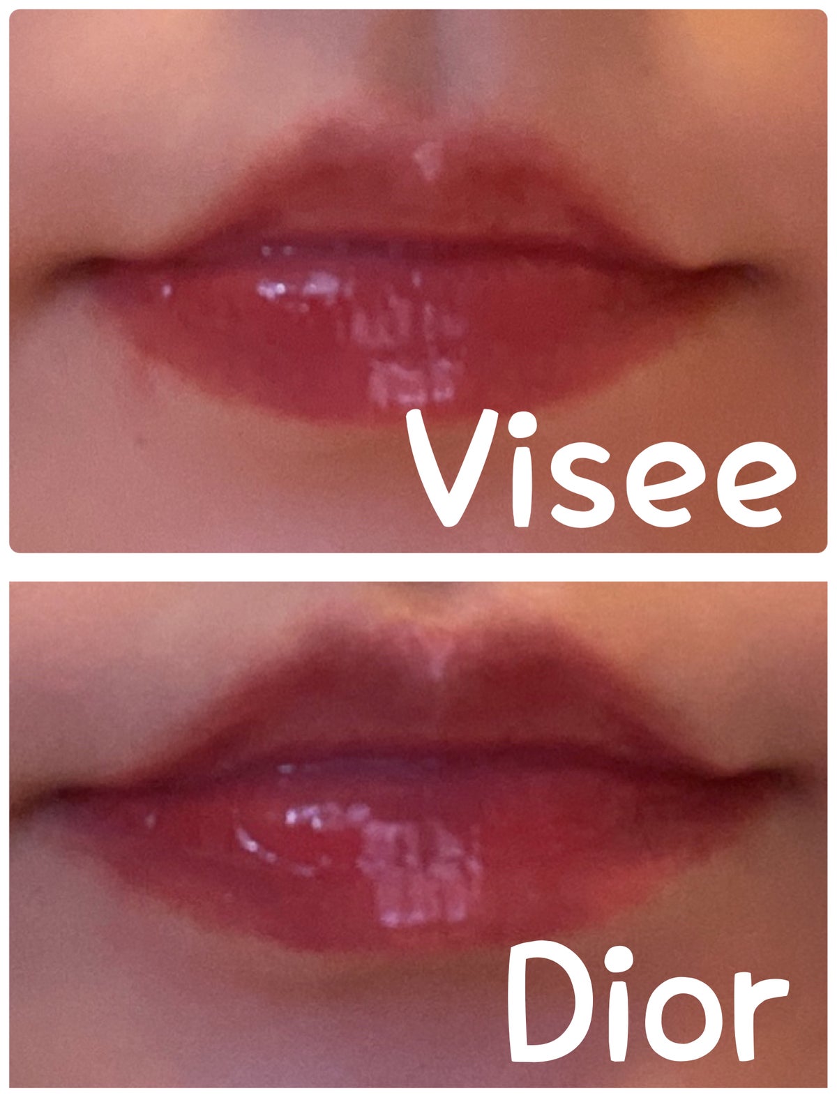 あなたはどっち派?visée・diorのリップグロスを徹底比較! 人気のプランパー比較してみました! By めちゃんフォロバ100乾燥肌