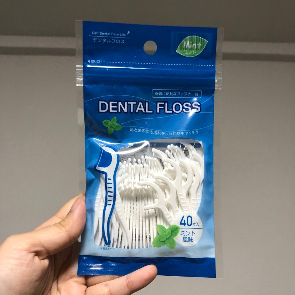 デンタルフロス|セリアの口コミ 超優秀!100均で買えるおすすめデンタルフロス・歯間ブラシ!seria デンタルフロスミント風味 By