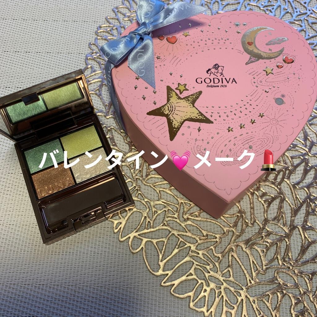 シアーコントラストアイズ 04 Green Coral|lunasolの口コミ「バレンタイン💓メーク💄 Lunasol 」 By 🥑森の