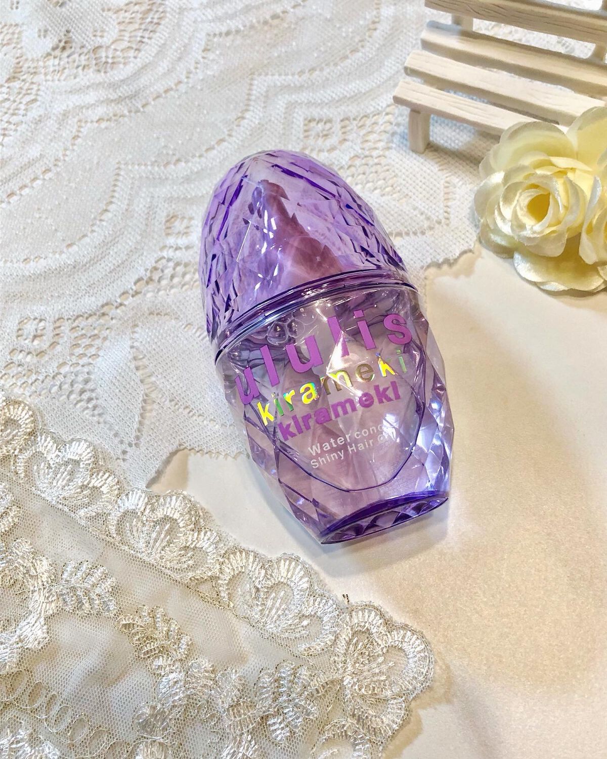 キラメキ ウォーターコンク シャイニー ヘアオイル|ululisの口コミ パープルのボトルでキラキラ可愛い By なったんフォロバ乾燥