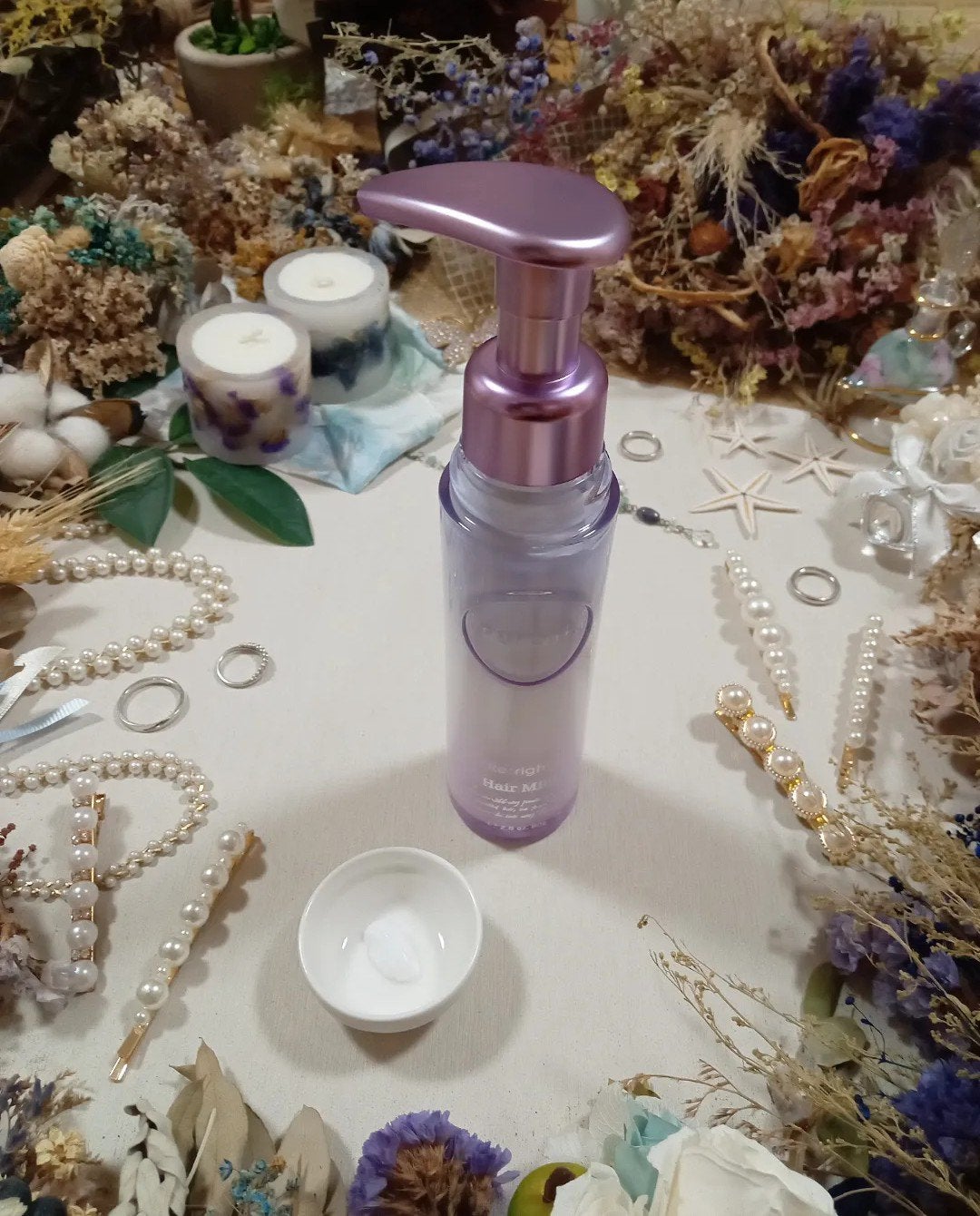 プルント リライト美容液ヘアミルク|puruntの口コミ クリアパープルのボトルと メタリックパープルのヘッドが By みぃみぃ混合肌