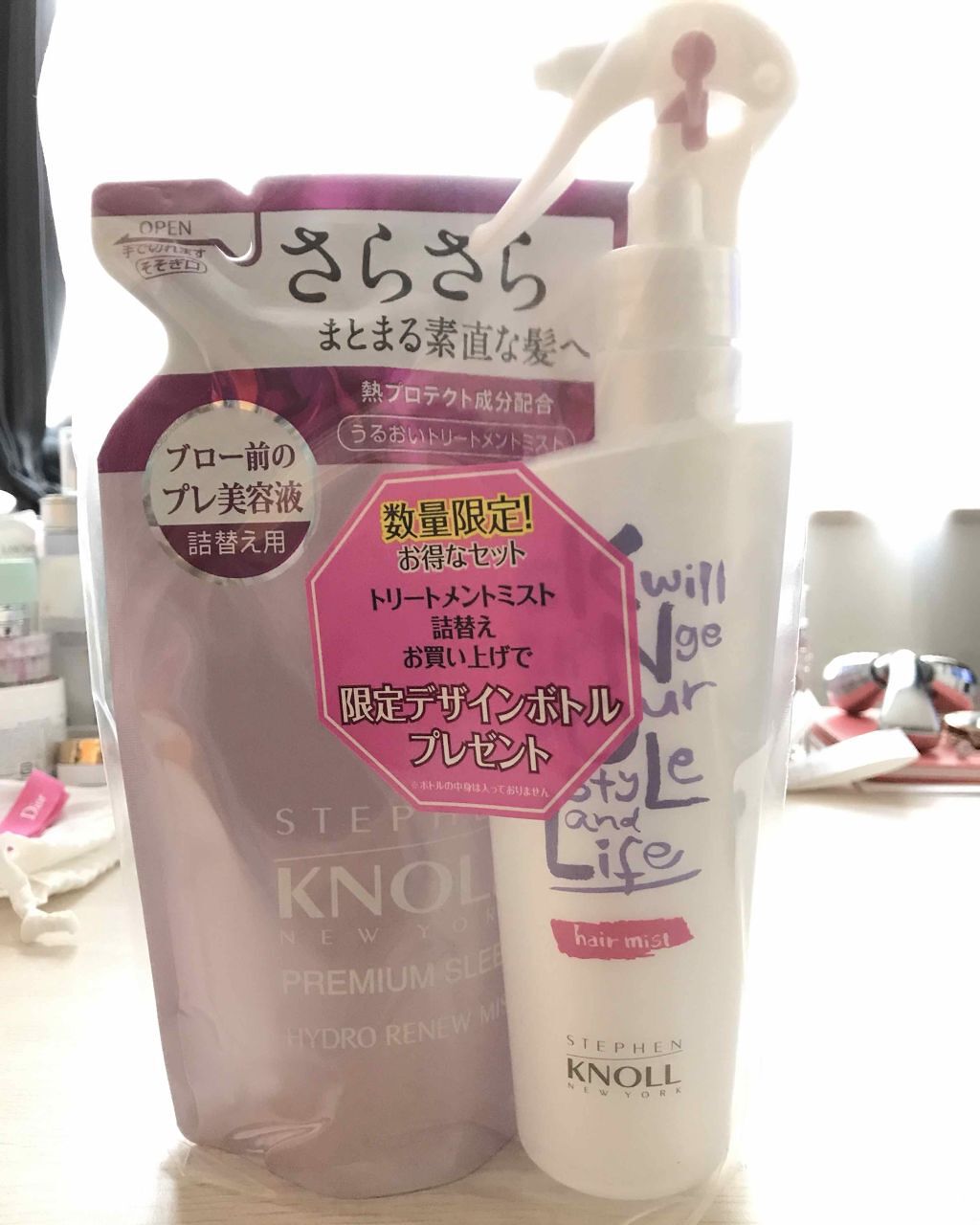 【限定ヘアスプレー・ヘアミスト】プレミアムスリーク ハイドロリニュー ミストさらさらタイプ|スティーブンノル ニューヨークの口コミ