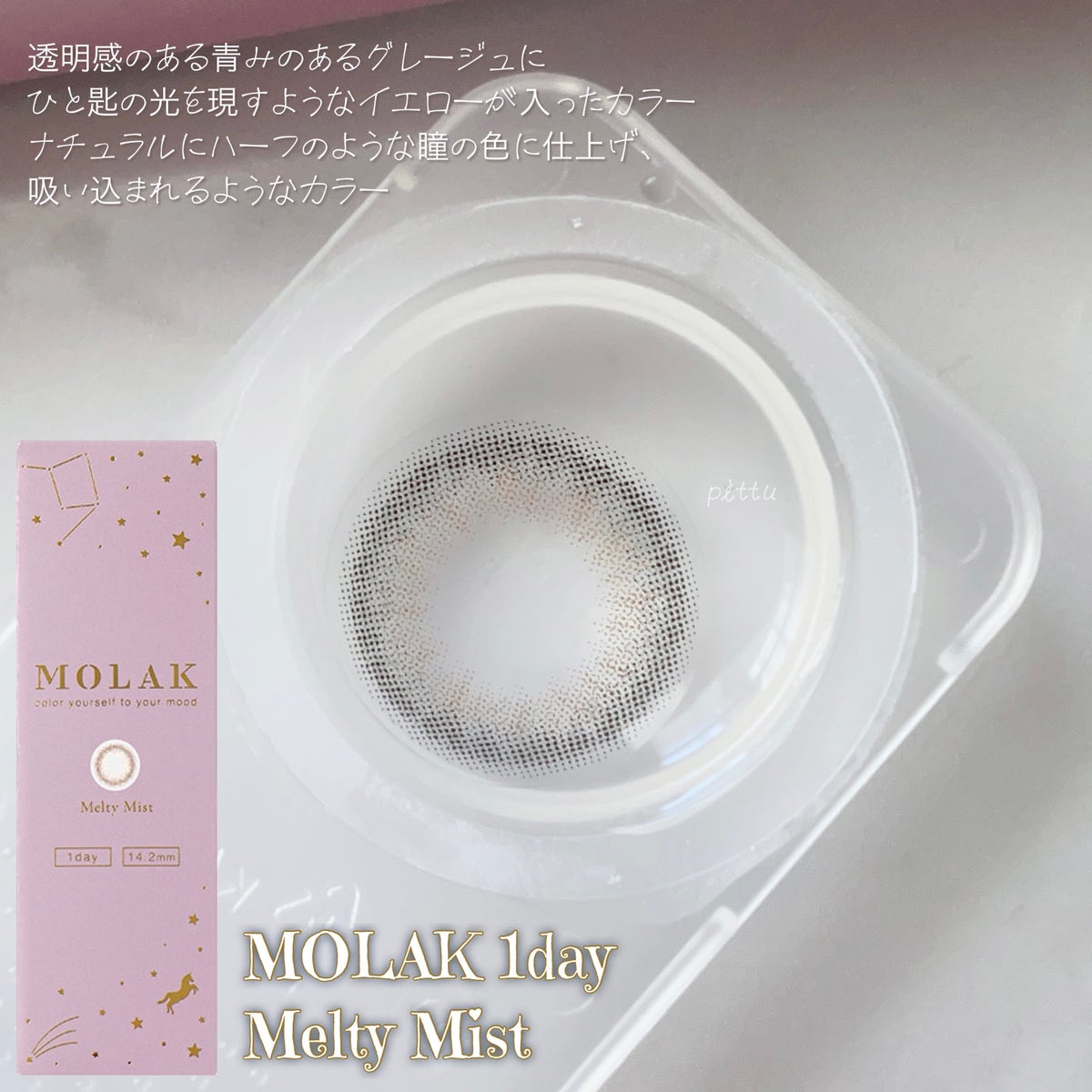 Molak 1day|molakのカラコンレポ・着画口コミ じゅんわり馴染むグレーカラコン / By Pittu 𓈒𓏸乾燥肌 Lips