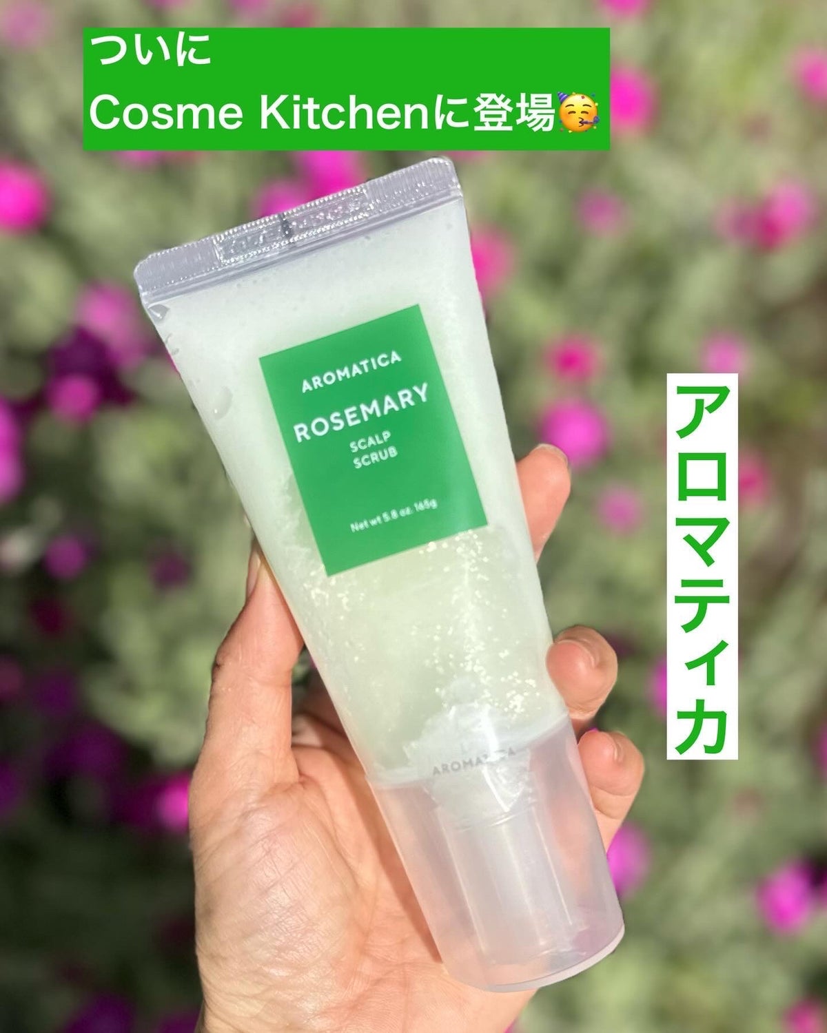 ローズマリー スカルプスクラブ|aromaticaの口コミ ついに日本の店舗で購入できるように🥳 By Yastinn乾燥肌50代