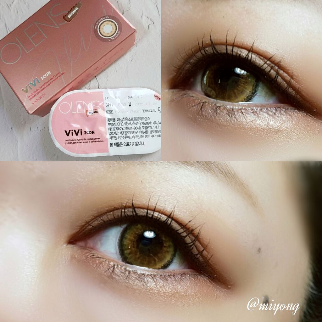 Olensのカラーコンタクトレンズ Vivi Ring 1month&vivi3conを使った口コミ Poplens New Vivi