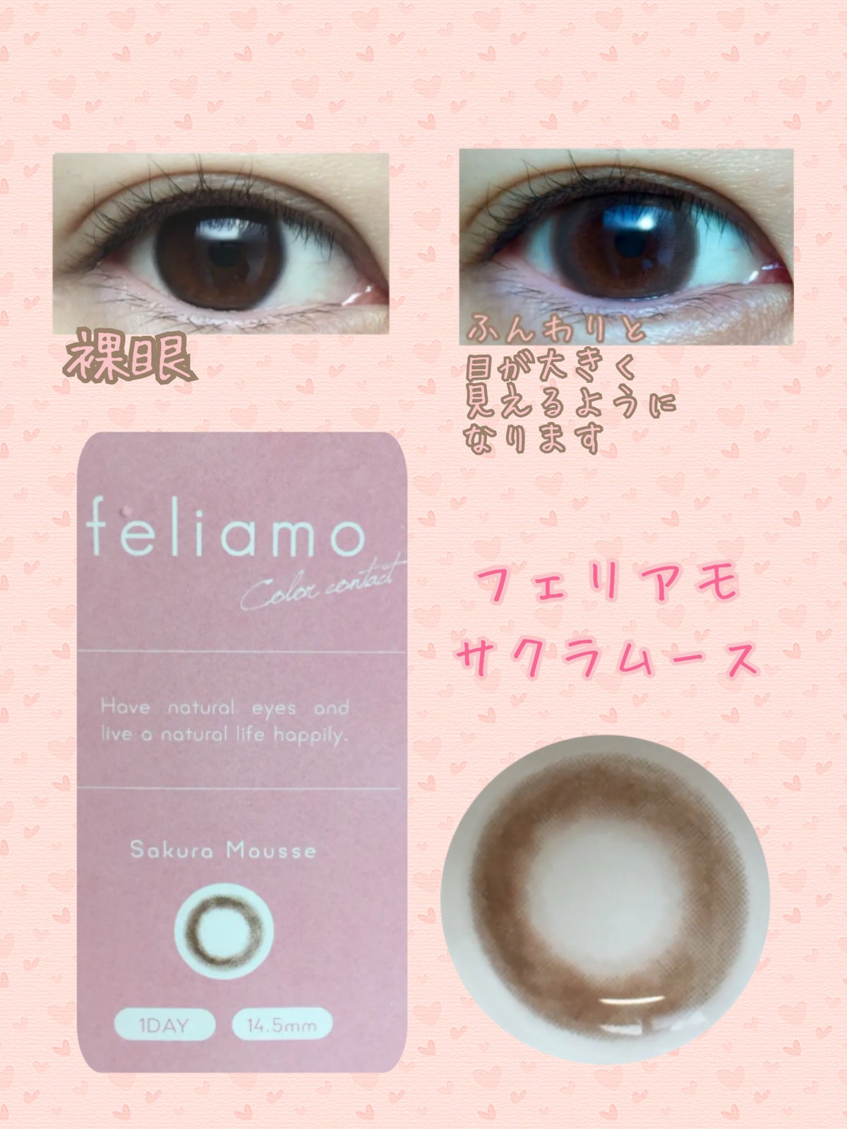Feliamo 1day|feliamoのカラコンレポ・着画口コミ Feliamo 1dayカラーコンタクト By まろん脂性肌30代