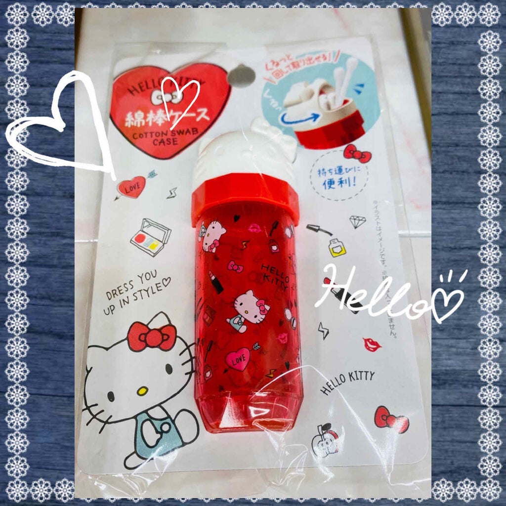 綿棒ケース|セリアの口コミ 超優秀!100均で買えるおすすめボディグッズ! セリア 綿棒ケース ハローキティ By 珈琲豆♡乾燥肌