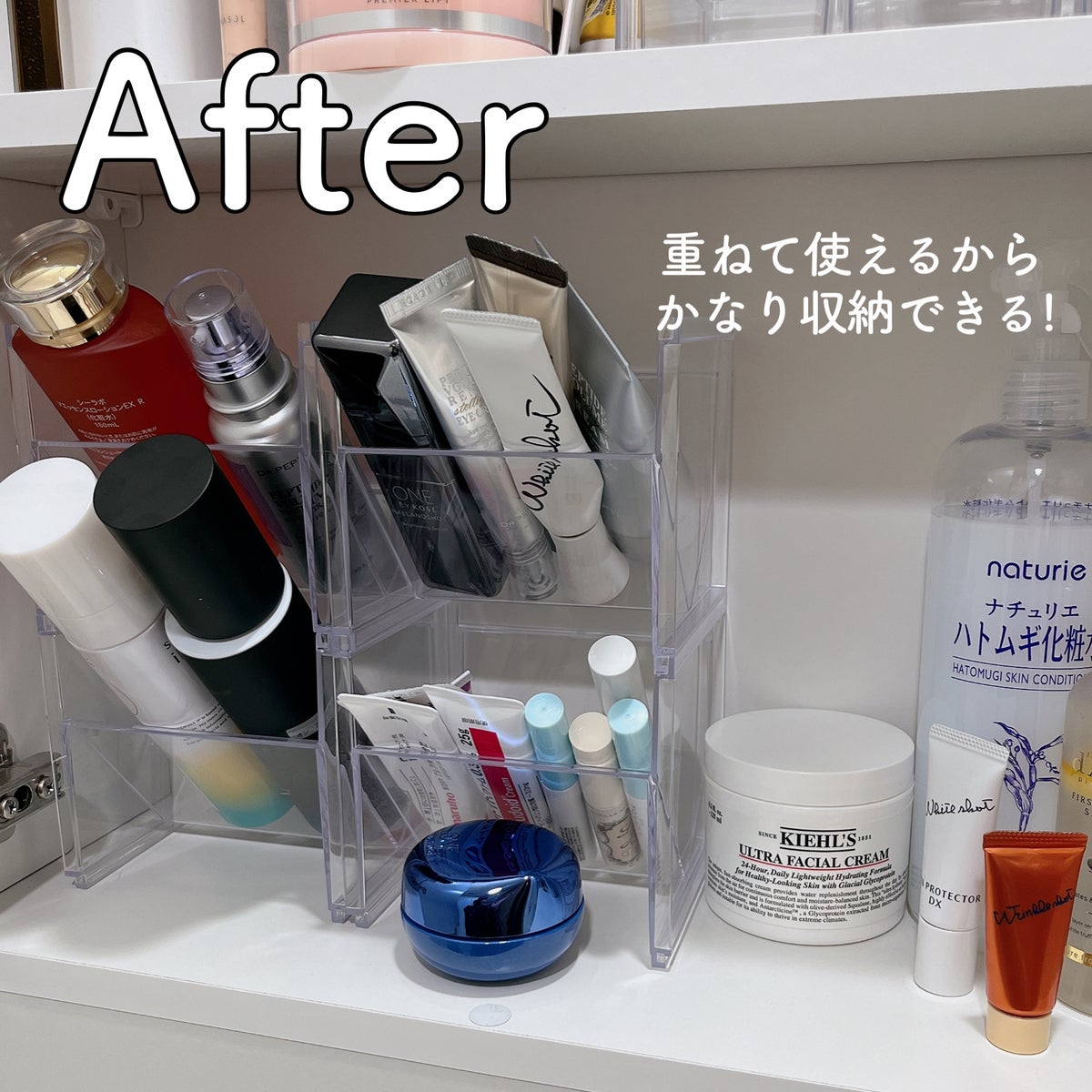 ティータイムラッククリアー|daisoの口コミ 超優秀!100均で買えるおすすめコスメ!洗面台の三面鏡、 鏡裏収納ってぐちゃぐちゃになり