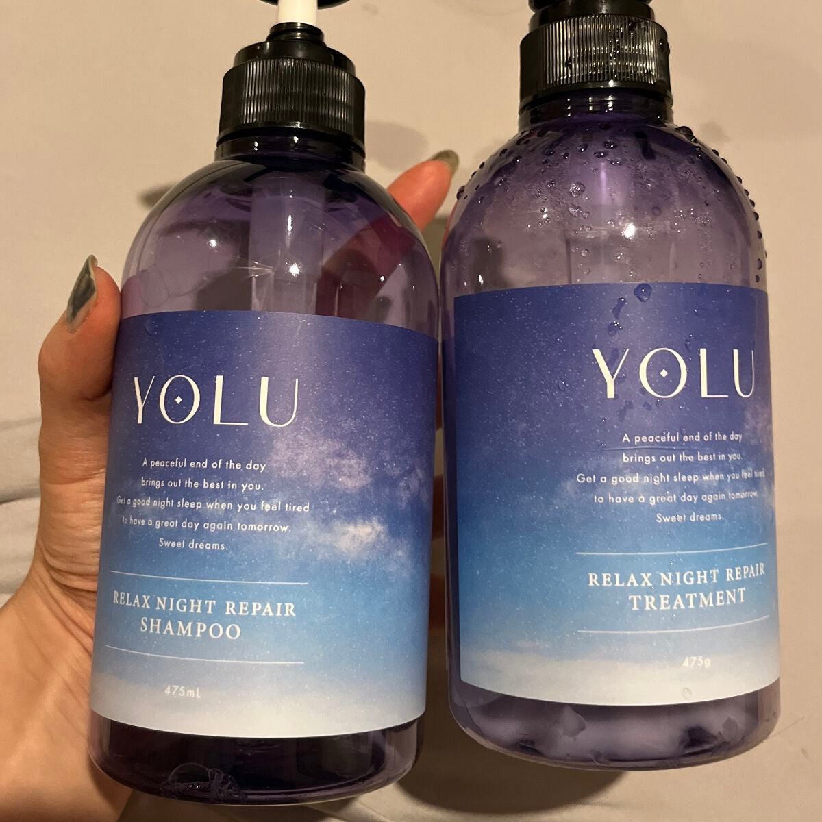 Yoluのシャンプー・コンディショナー カームナイトリペアシャンプー/トリートメント他、1商品を使った口コミ Yolu カームナイトリペア