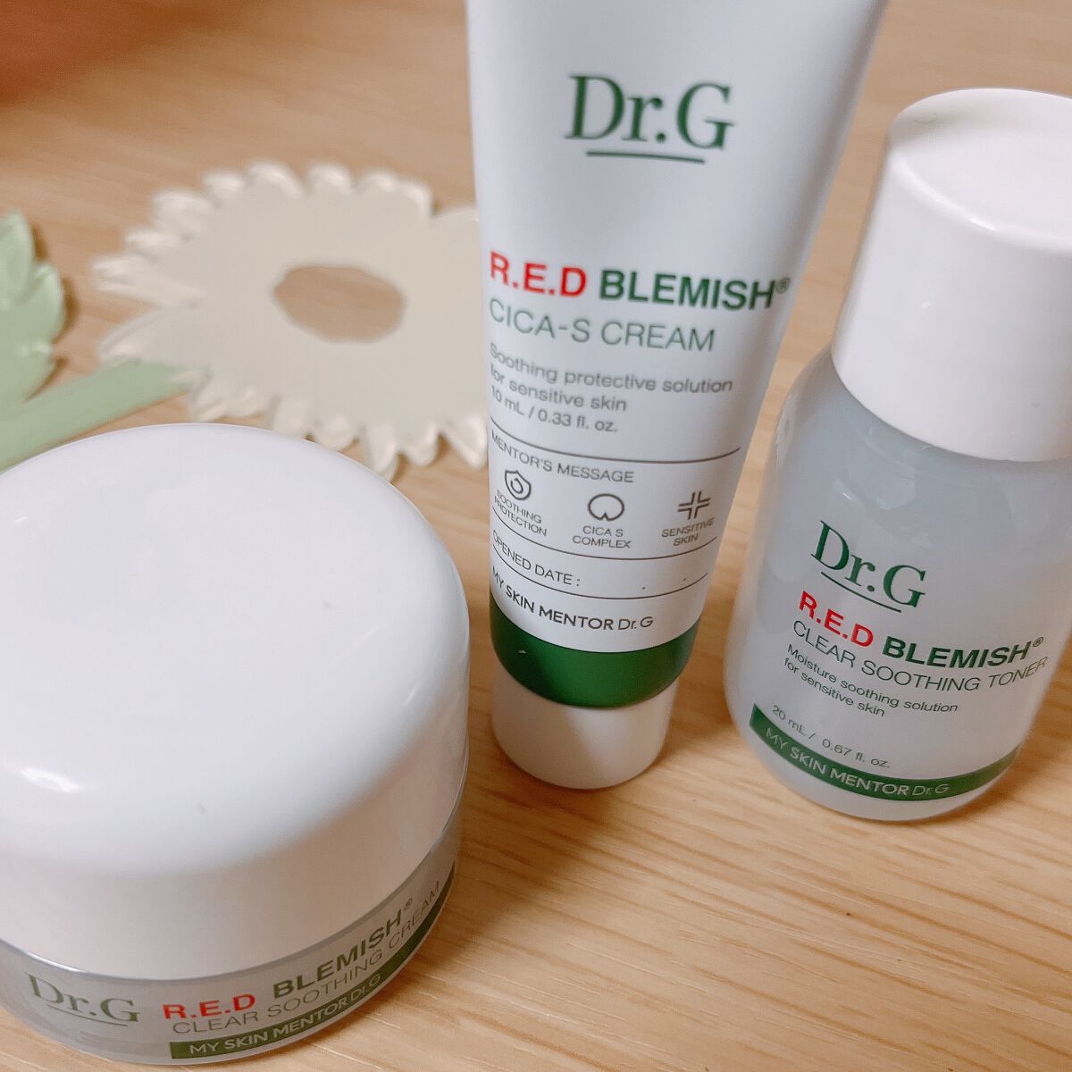 Drgのフェイスクリーム レッドb・cスージングクリームチューブタイプ他、2商品を使った口コミ「drg トライアルセットを使ってみまし