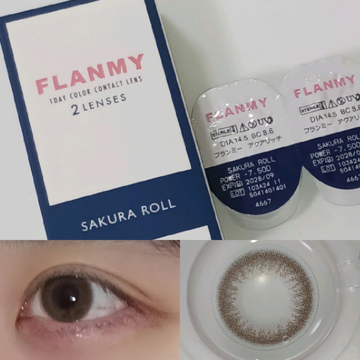 Flanmy 1day(10枚30枚)|flanmyのカラコンレポ・着画口コミ Flanmy Flanmy 1day サクラロール By