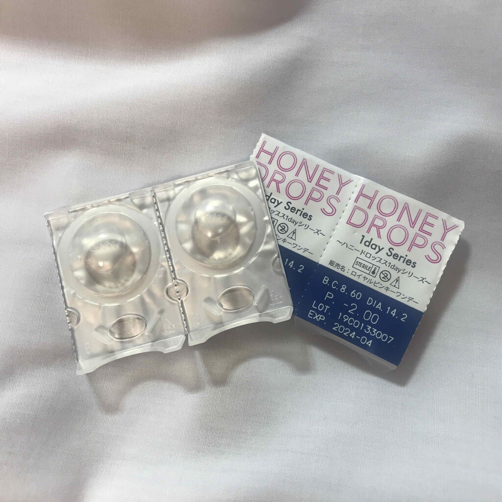 ハニードロップス|honey Dropsのカラコンレポ・着画口コミ 紫っぽい色が入っていますが(写真で伝わるか By Naco混合肌