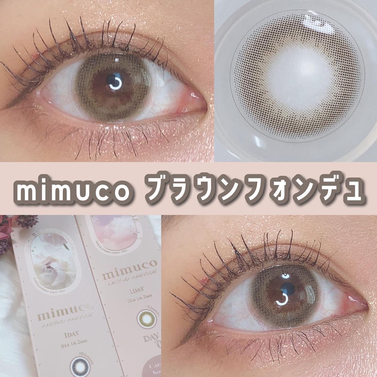 Mimuco 1day|mimucoのカラコンレポ・着画口コミ 🍫 Mimuco ブラウンフォンデュ By Pui