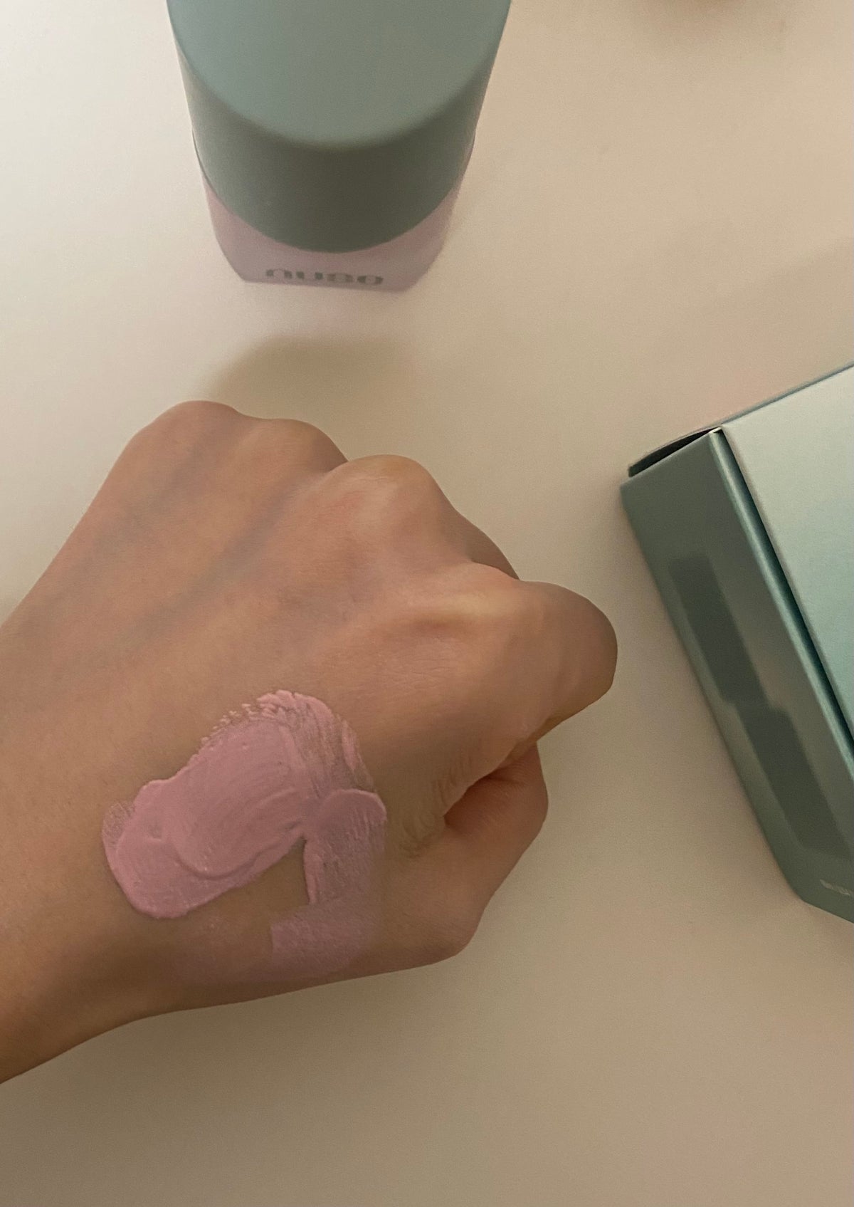 ケアトーンアップ|nuseの口コミ 乾燥肌におすすめの化粧下地!使用したコスメ Nuse ムースケアチーク01タロムース By ミモザ