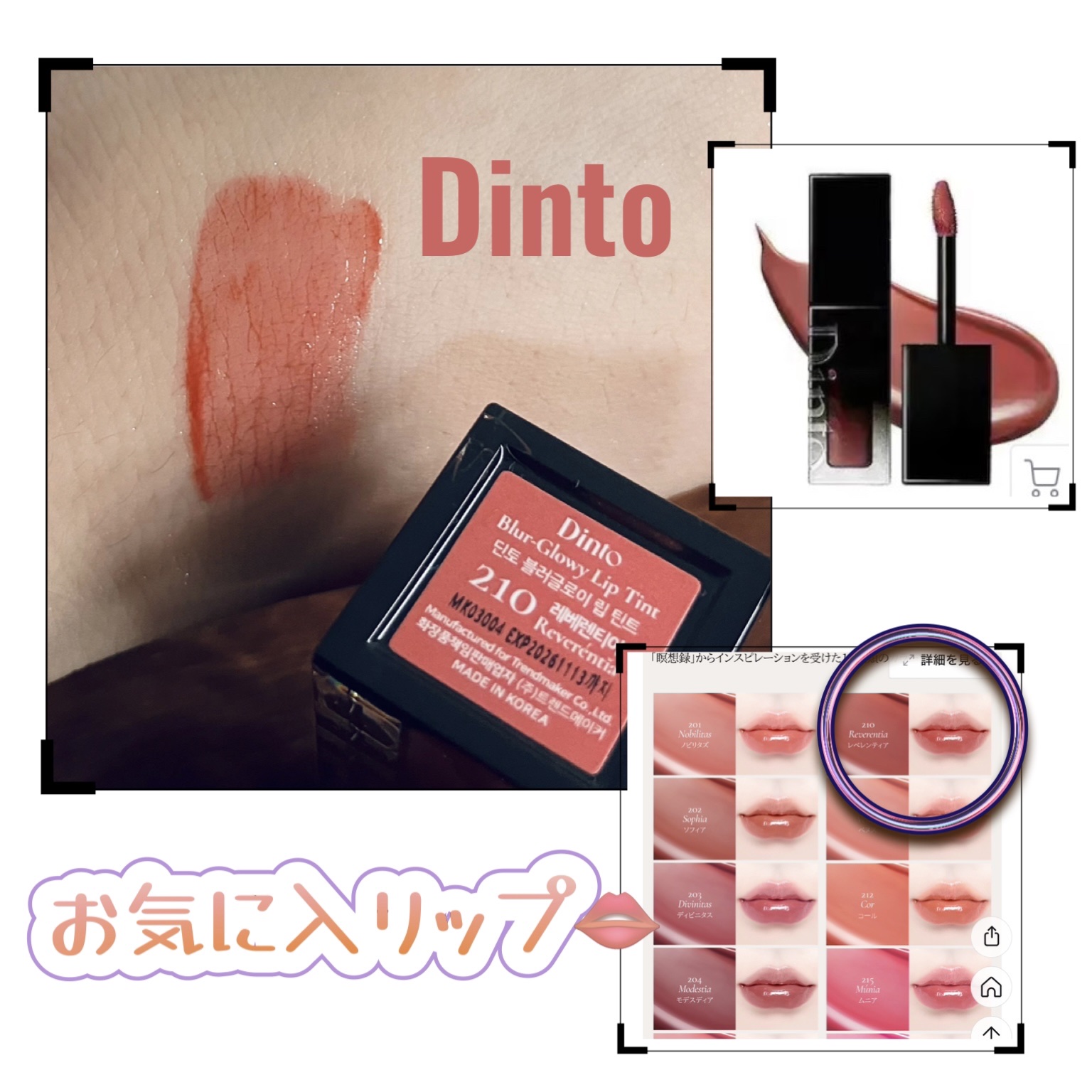ブラーグロイリップティント 210 レバレンティア / Dinto(ディーント) | LIPS
