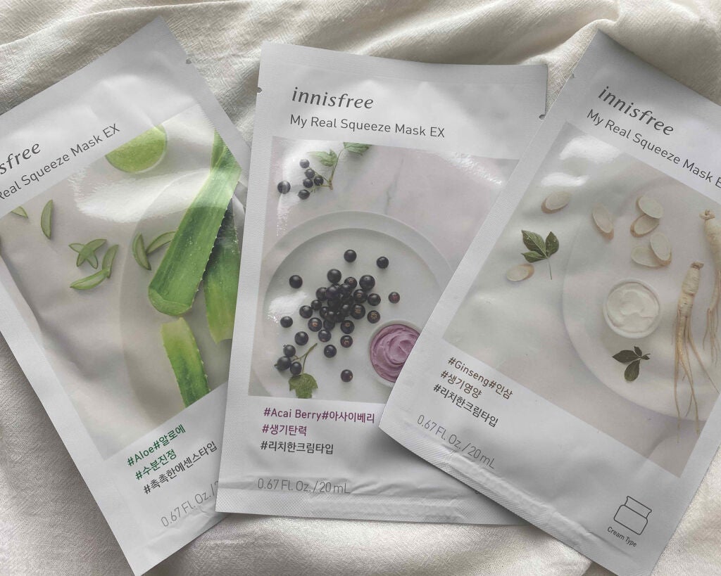 マイリアル スクイーズ マスクシート|innisfreeの口コミ イニスフリー My Real Squeeze Mask Ex By