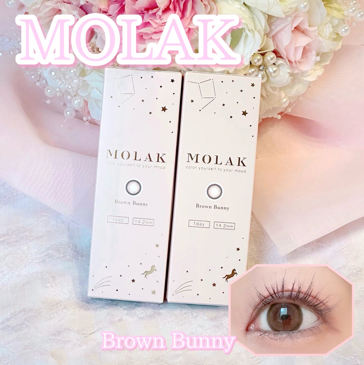Molak 1day|molakのカラコンレポ・着画口コミ 新色発売🪽ちゅるんブラウンカラ By あさめろ 🎀 乾燥肌 Lips
