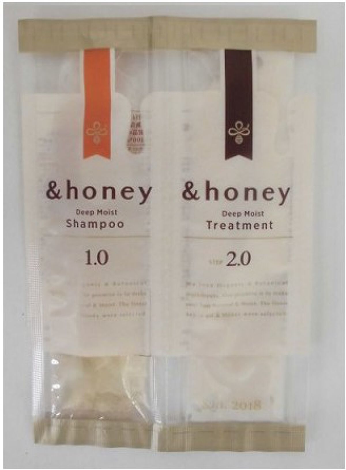 ディープモイスト シャンプー10/ヘアトリートメント20 お試し(シャンプー10ml+トリートメント10g) Andhoney